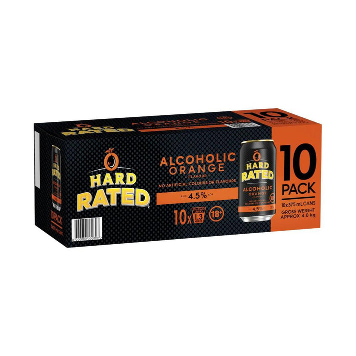 Hard Rated Alcoholic Orange – 375ml 10 Pack – Premix King Punchbowl
